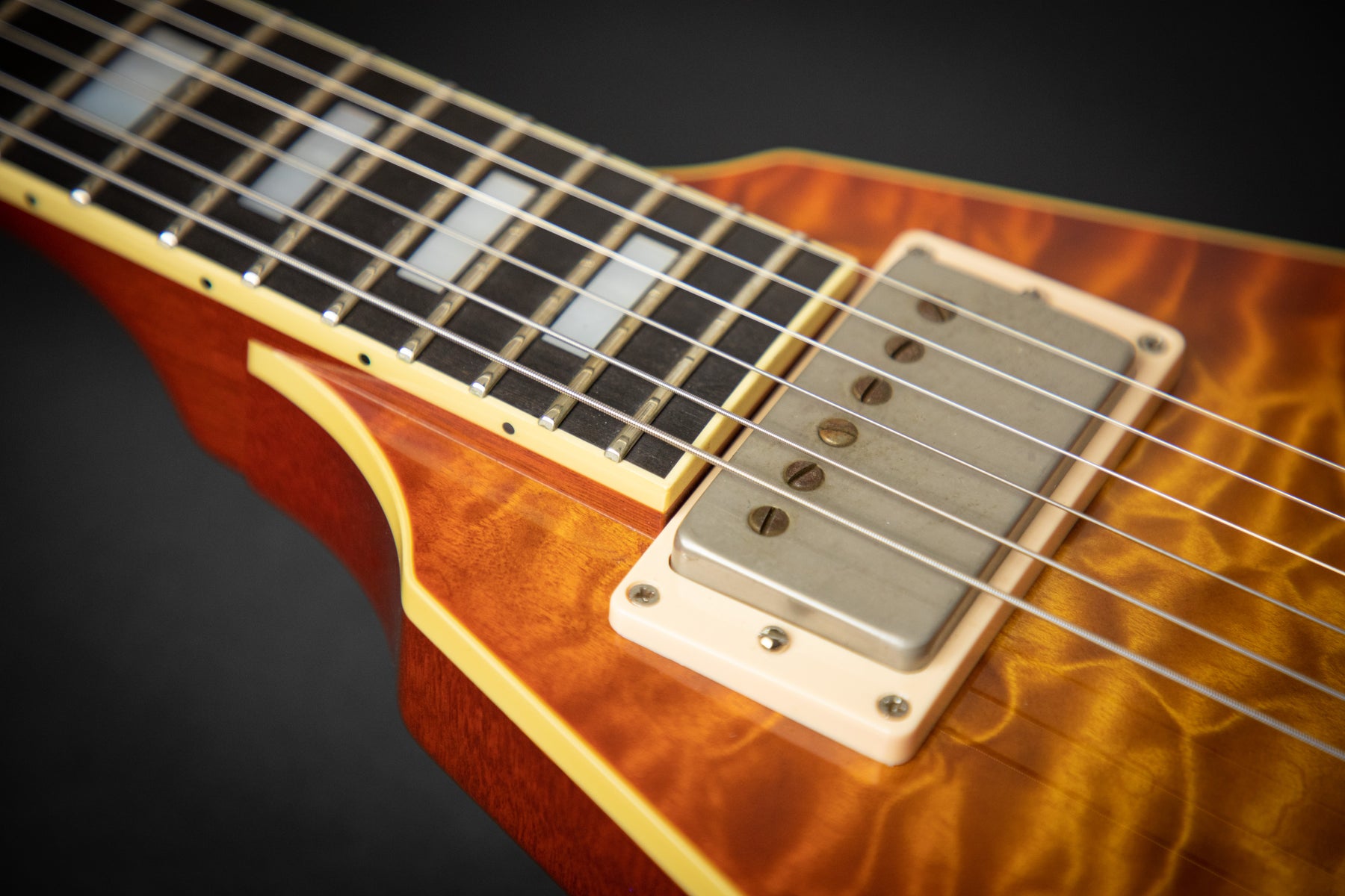 ESP Custom Shop CH Prototype - Flying V Honey Burst QM – Guitars Rebellion